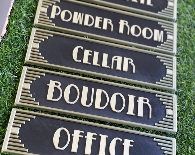 Gold Art Deco Metal Letters / Personalised Sign / Art Deco Decor / Gift ...