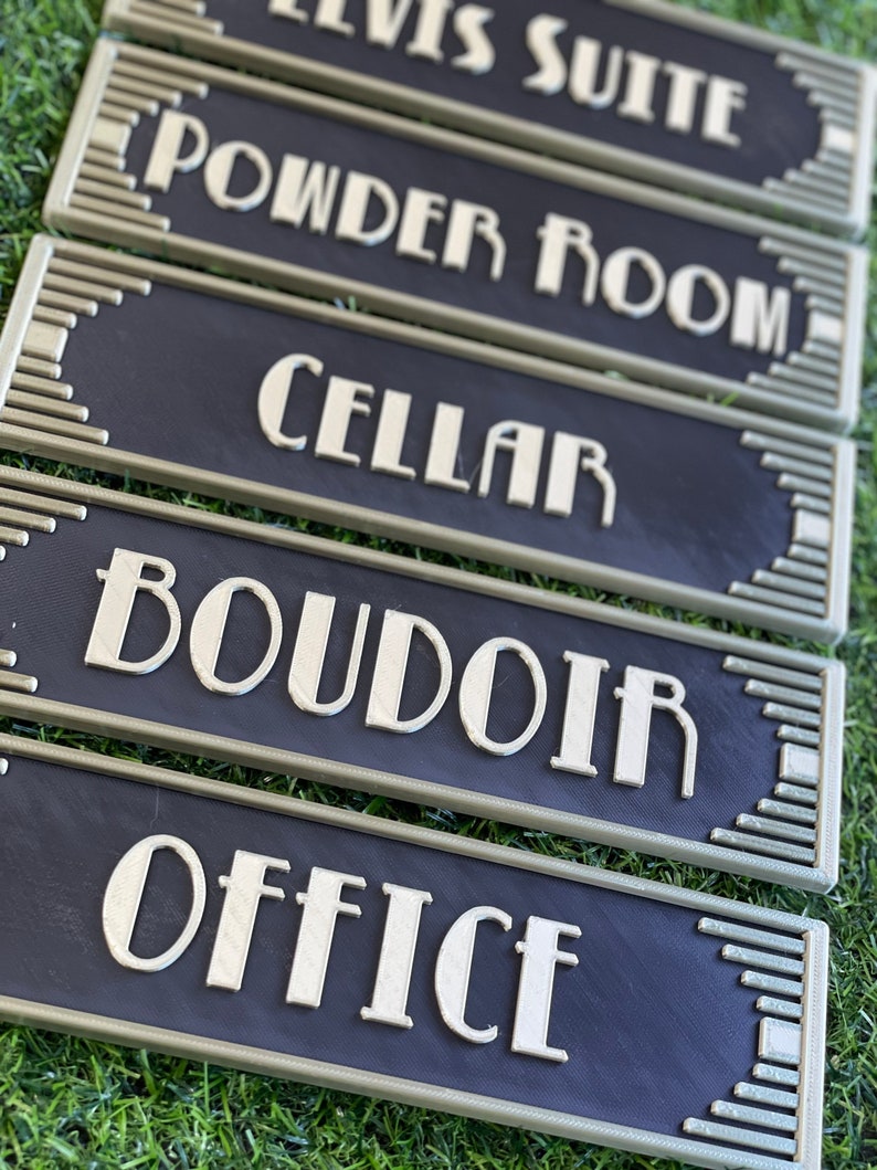Personalised Art Deco Plaque Customizable Door Sign for - Etsy UK