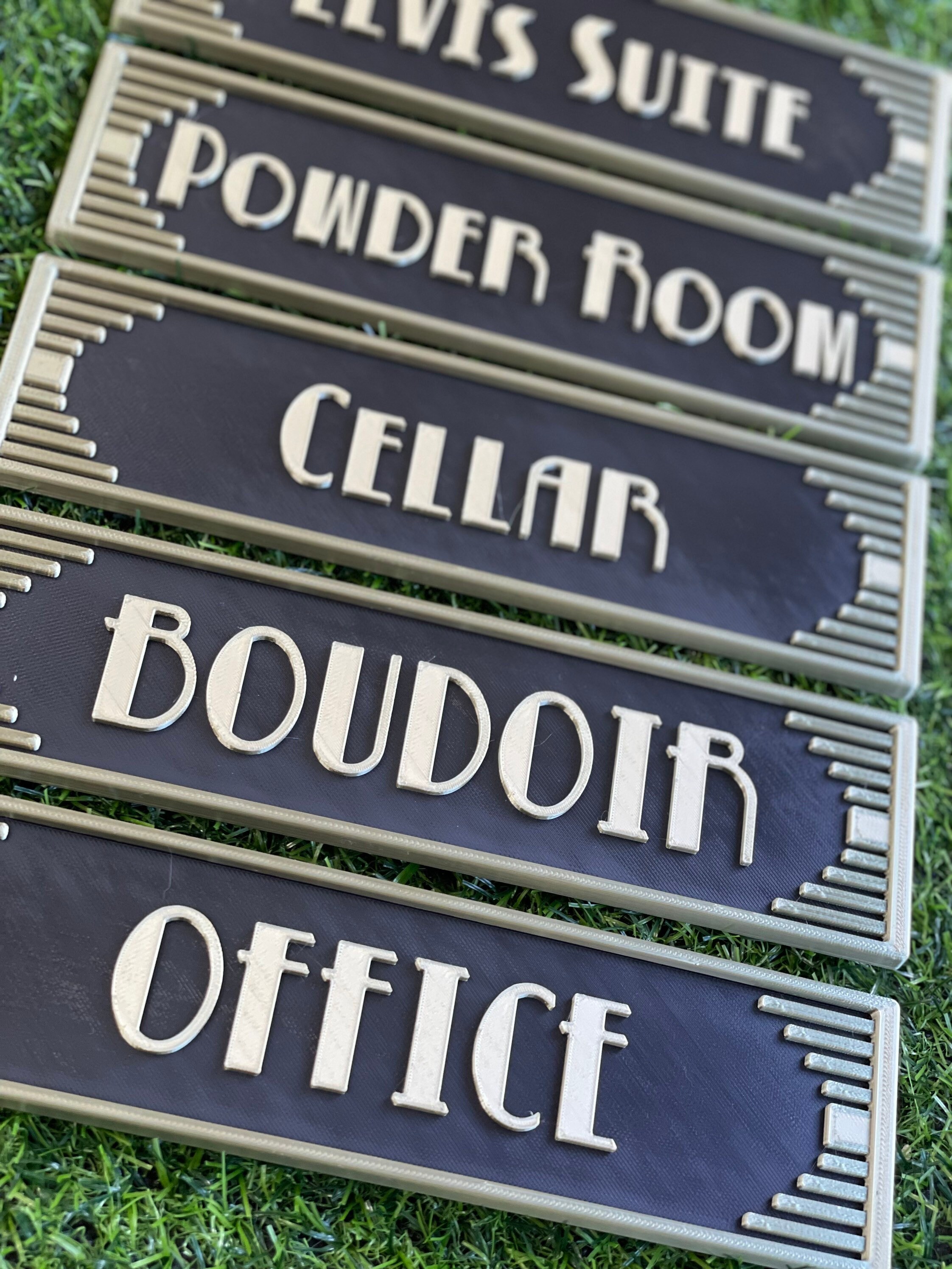 Personalised Art Deco Plaque Customizable Door Sign for - Etsy UK