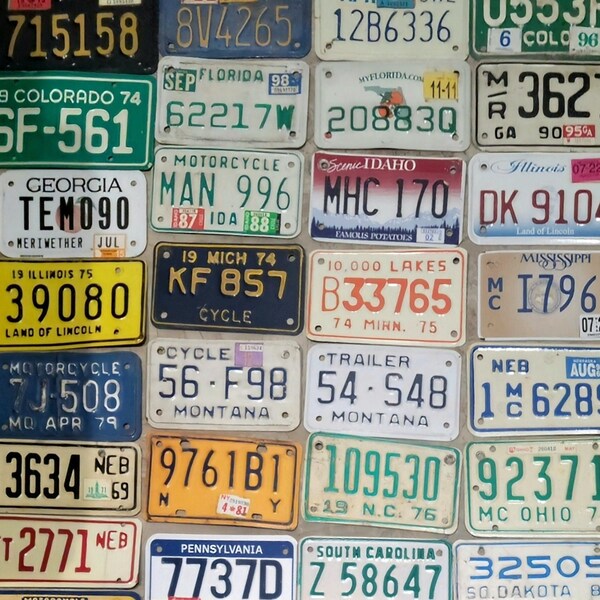 License Plate Letters - Etsy