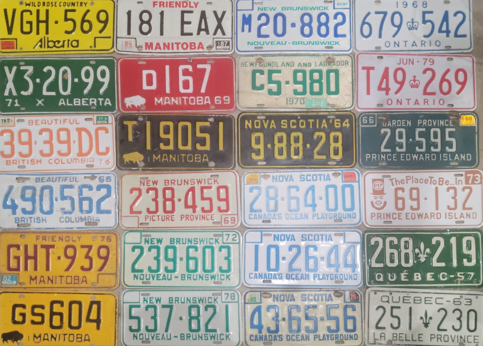 VINTAGE CANADIAN License Plates - Etsy