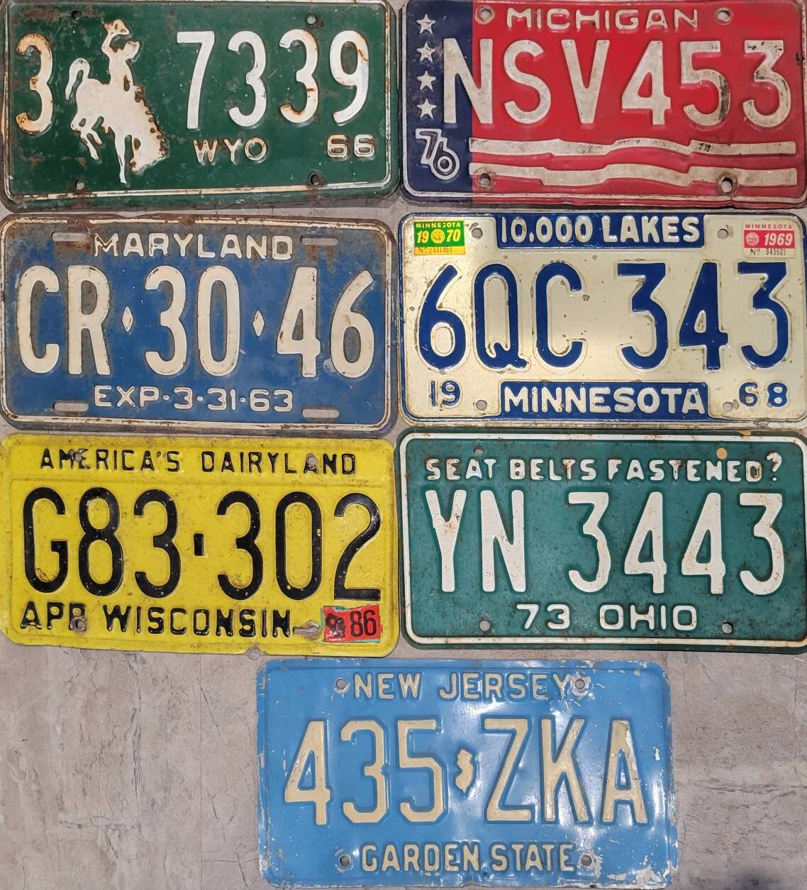 SETS of RUSTIC License Plates-from Different States but Have Appealing ...