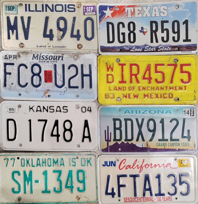 Group of 100 Authentic, REAL License Plates (nice, Craft Grade or ...