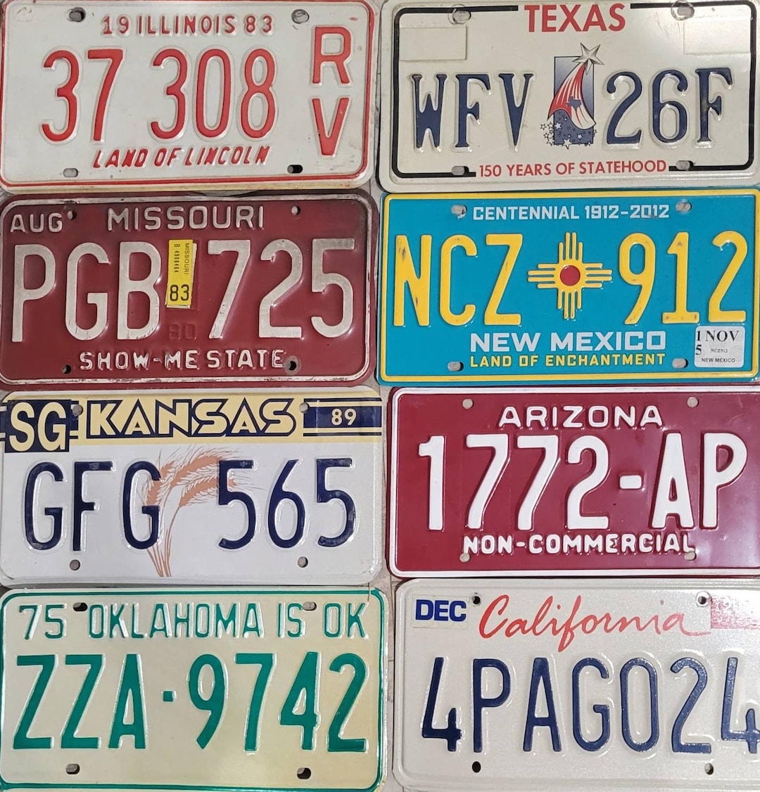 Group of 100 Authentic, REAL License Plates (nice, Craft Grade or ...