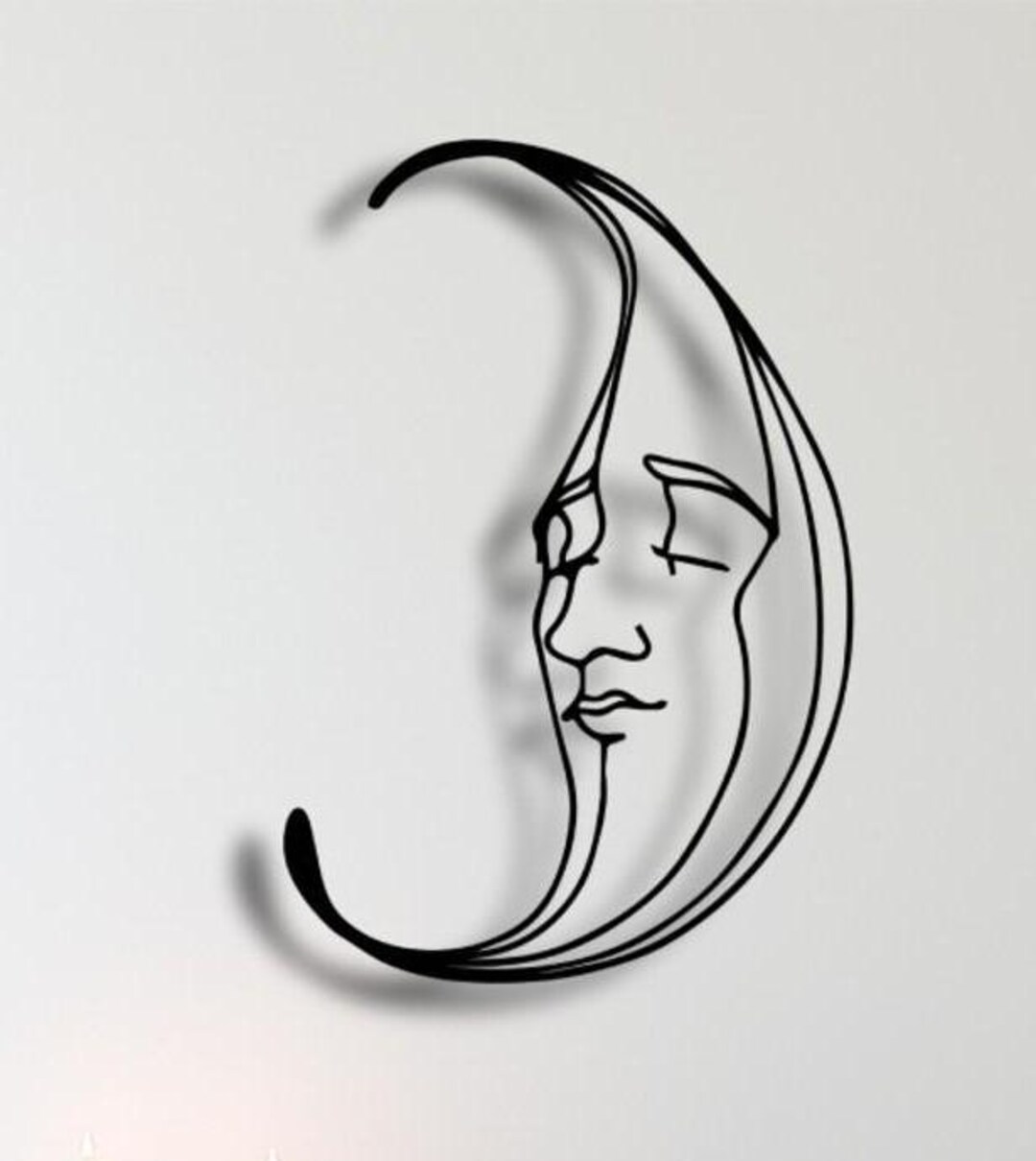 Metal Stylish Wall Decor, Half Moon Metal Wall Decor, Abstract Half ...