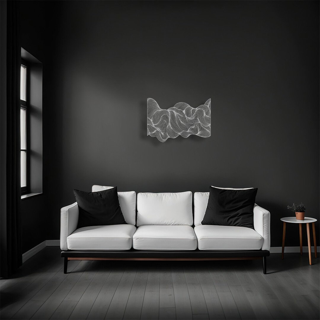 Silver Metal Irregular Wall Sign, Minimalist Silver Wall Sign, Future ...