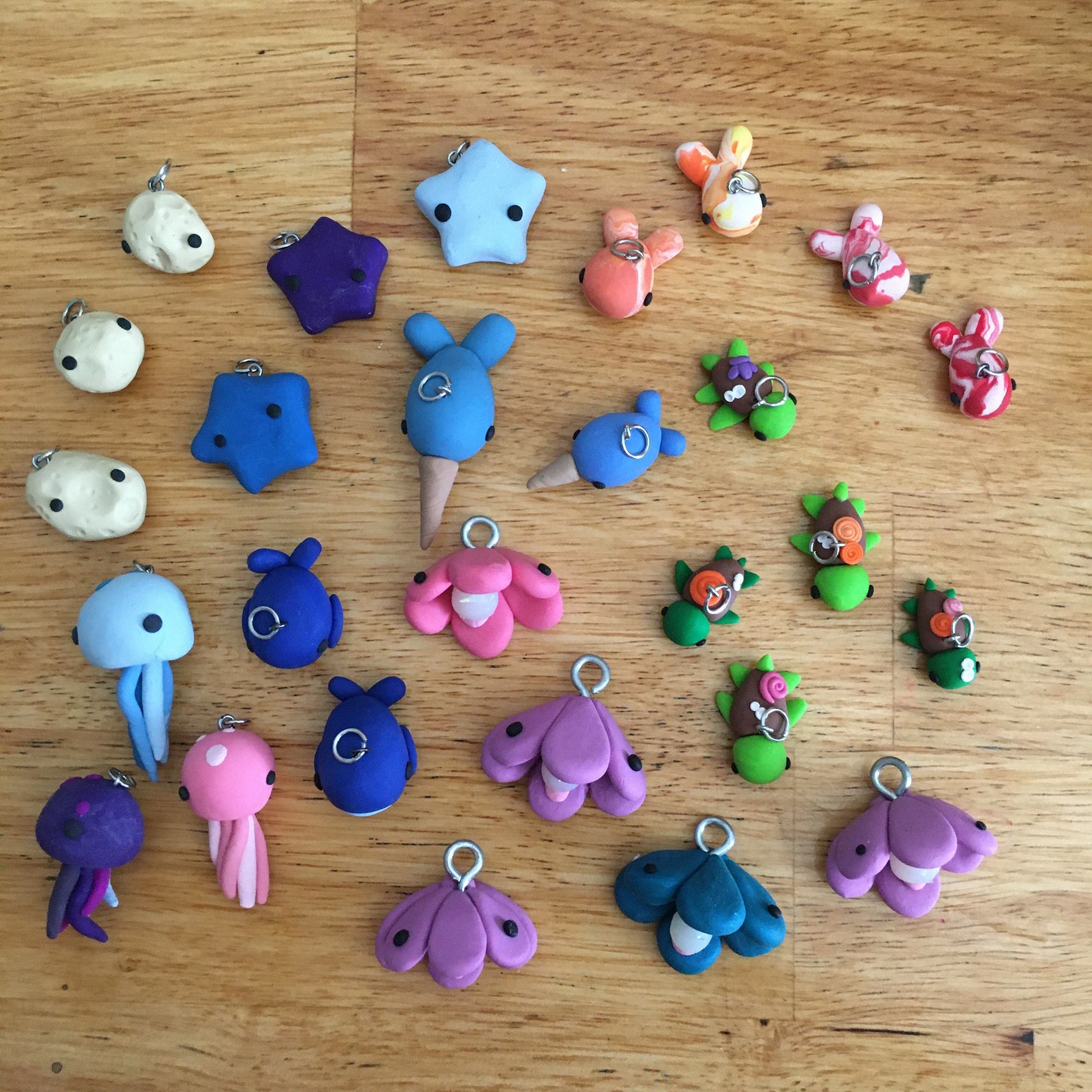 Clay Sea Creatures Charms - Etsy