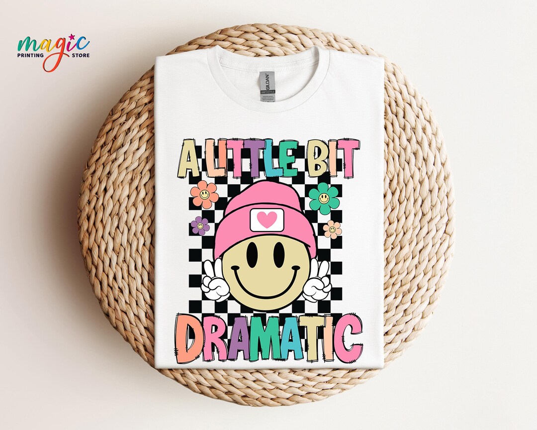 A Little Bit Dramatic Shirt, Retro Kids Shirt, Girl Dramatic Shirt ...