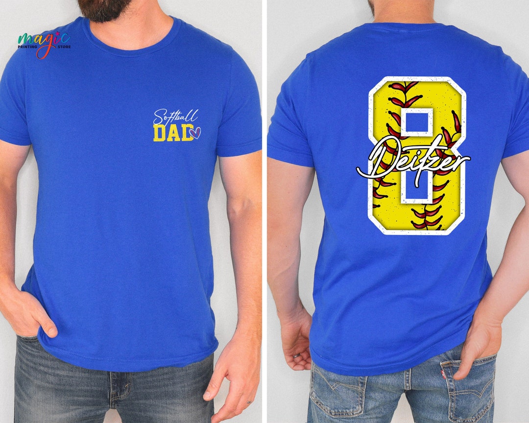 Personalized Softball Dad Shirt, Custom Softball Dad Shirt, Softball ...