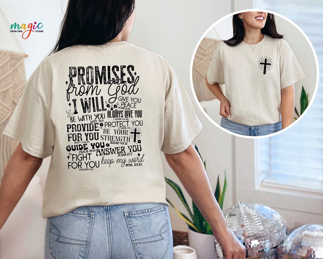 Promises From God Shirt, Christian Shirt, Inspirational T-shirt ...