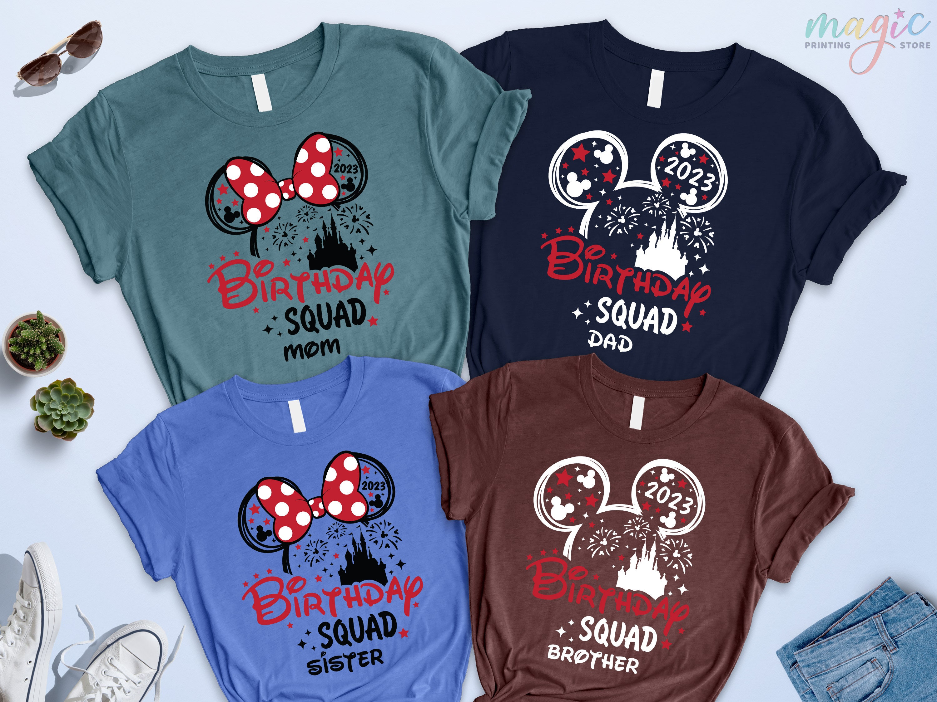 Disney Birthday Squad Shirt, Minnie Birthday Squad, Disney Squad Shirt ...