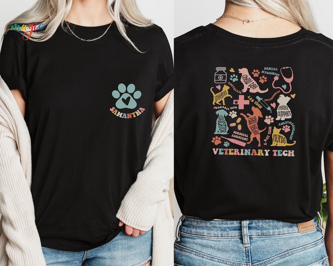 Custom Veterinary Technician Shirt, Vet Tech Shirt, Vet Tech Gift ...