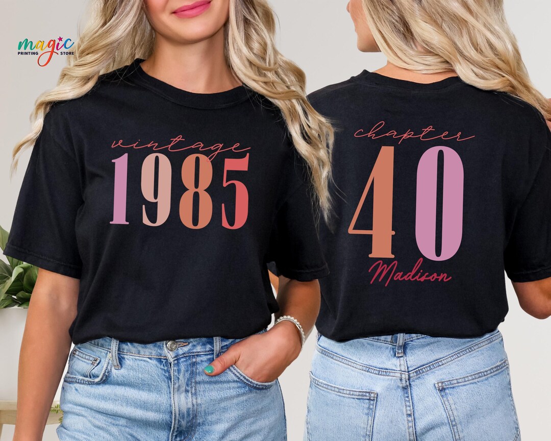 Custom Name 40th Birthday Shirt, Chapter 40 Shirt, Personalized ...