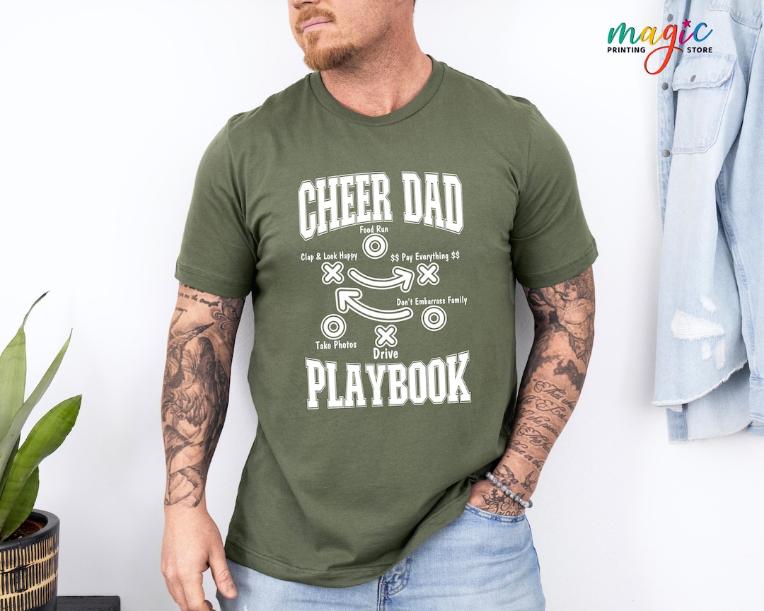 Funny Cheer Dad Shirt, Cheer Dad Tee, Dad Life Shirt, Cheerleader Dad ...