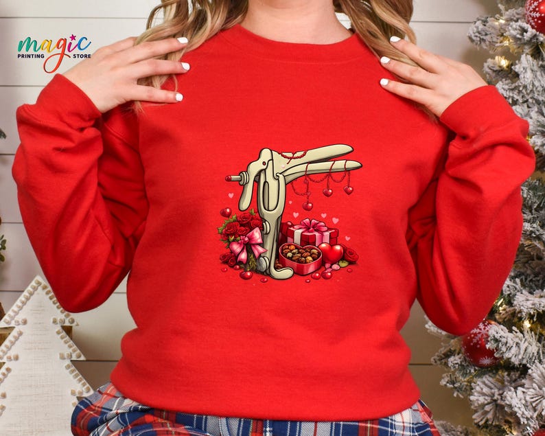 Funny Speculum Valentines Day Sweatshirt, OBGYN Nurse Vday Hoodie, Icu ...