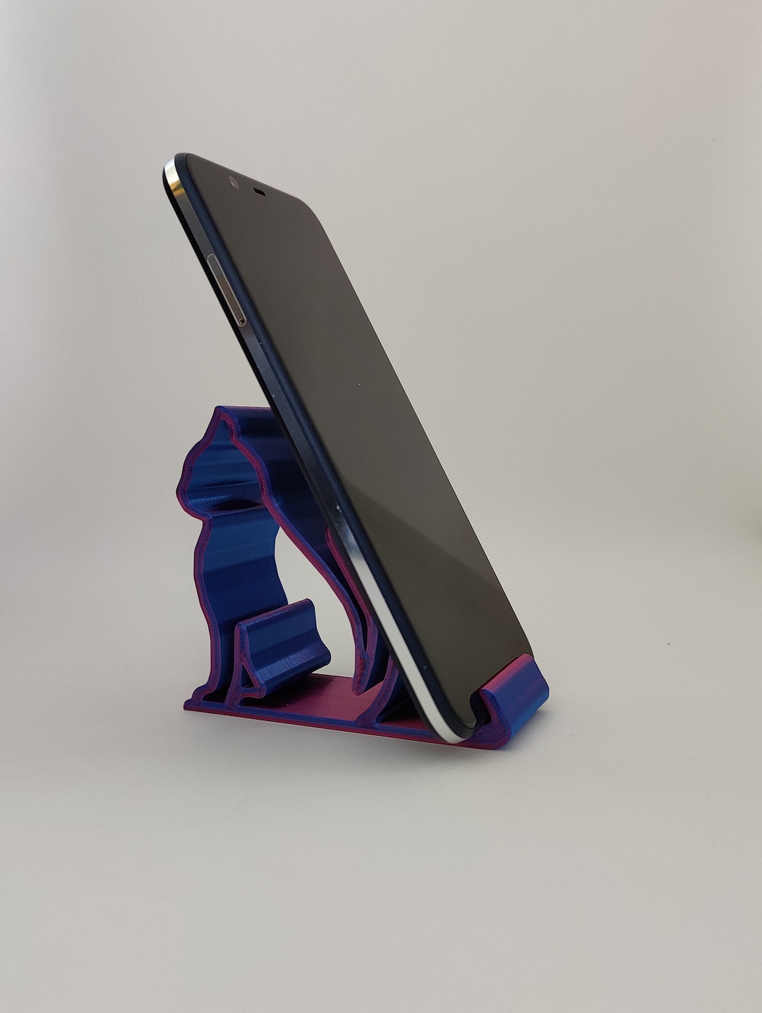 3D Printed Cat Shape Phone Stand. Gift. Her. Him. Smartphone. Cute ...