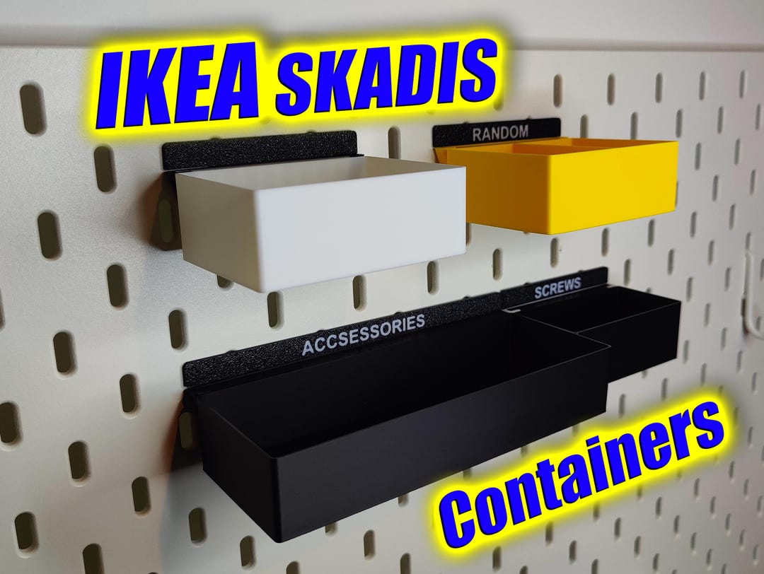 IKEA Skadis Removable Containers. 3D Printed. Personalized. Storage ...