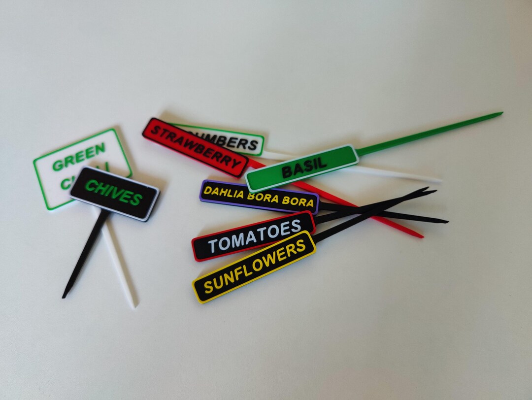 3D Printed Plant Tags. Reusable. Personalised. 3D Effect. Vibrant ...