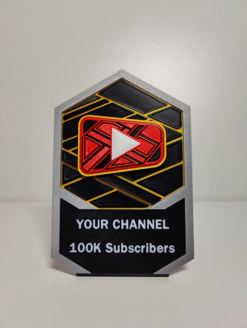 3D Printed Custom Creator Award – Personalised Milestone Plaque. Custom ...