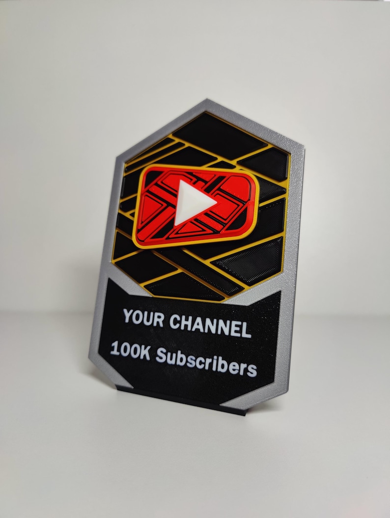 3D Printed Custom Creator Award – Personalised Milestone Plaque. Custom ...