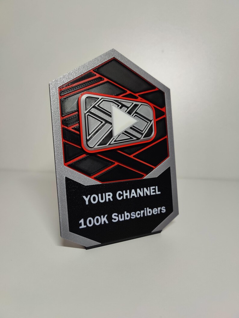 3D Printed Custom Creator Award – Personalised Milestone Plaque. Custom ...