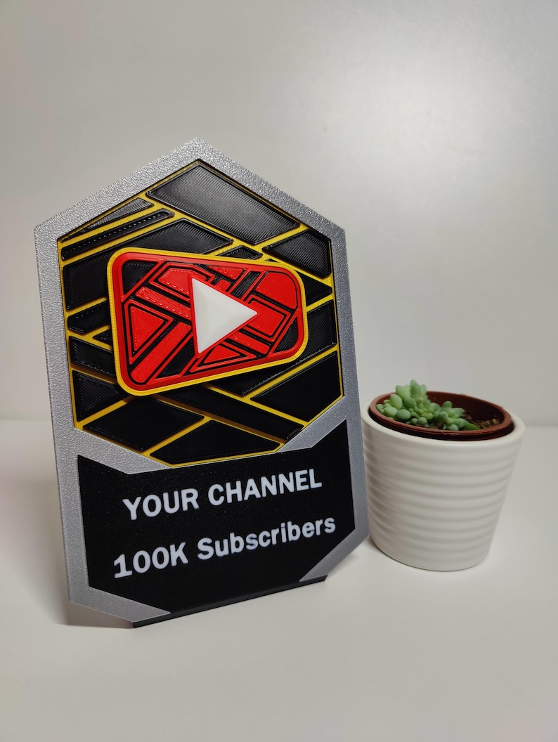 3D Printed Custom Creator Award – Personalised Milestone Plaque. Custom ...