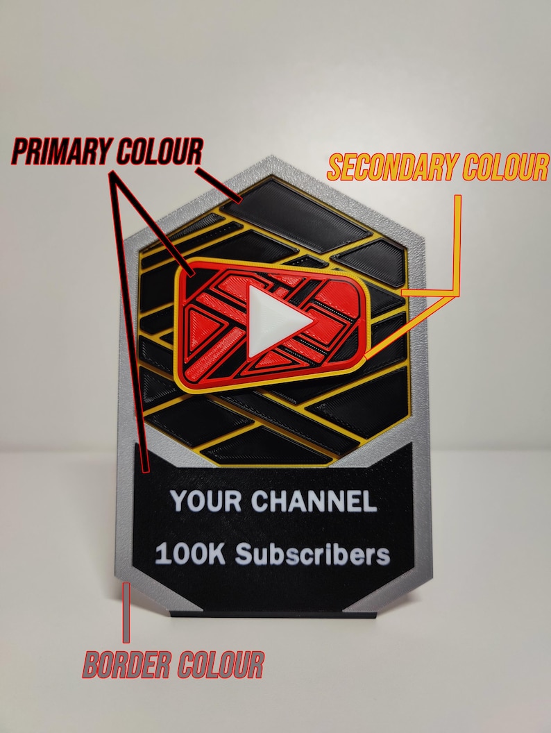 3D Printed Custom Creator Award – Personalised Milestone Plaque. Custom ...