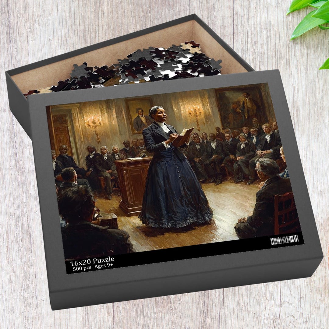 Sojourner Truth 500 Piece Abstract Puzzle, Black Artwork Portrait ...