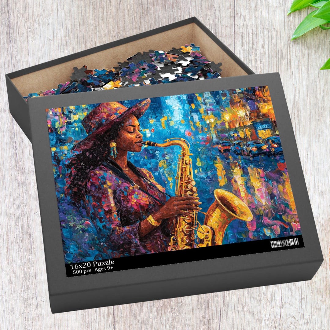 Black Women Saxophone Jazz Player Jigsaw Puzzle - 500 Piece - Etsy
