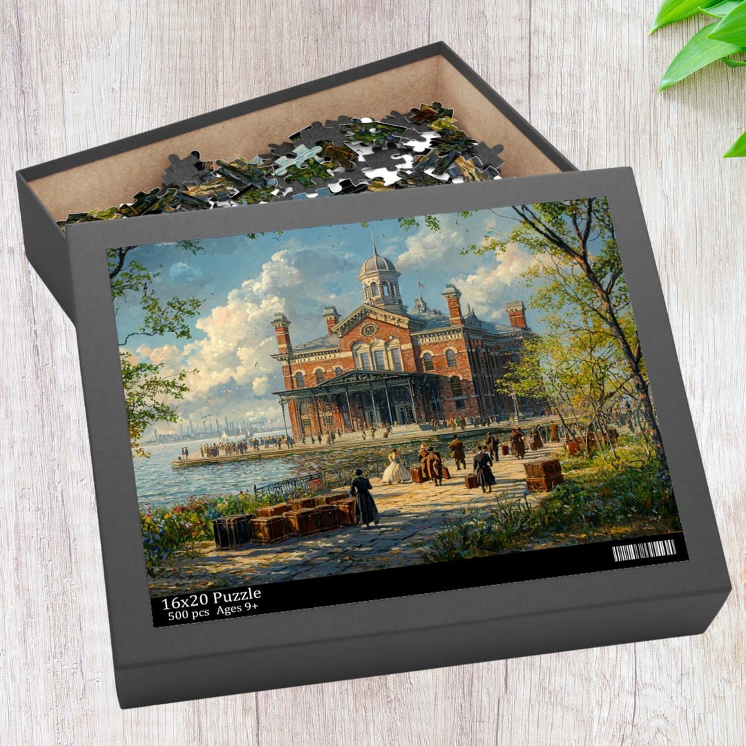 Ellis Island Immigration Station Jigsaw Puzzle: NYC Family Game (500 ...
