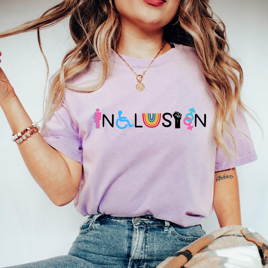 Shirts for Inclusion, Equality Comfort Color Shirt, Gender Equality Tee ...