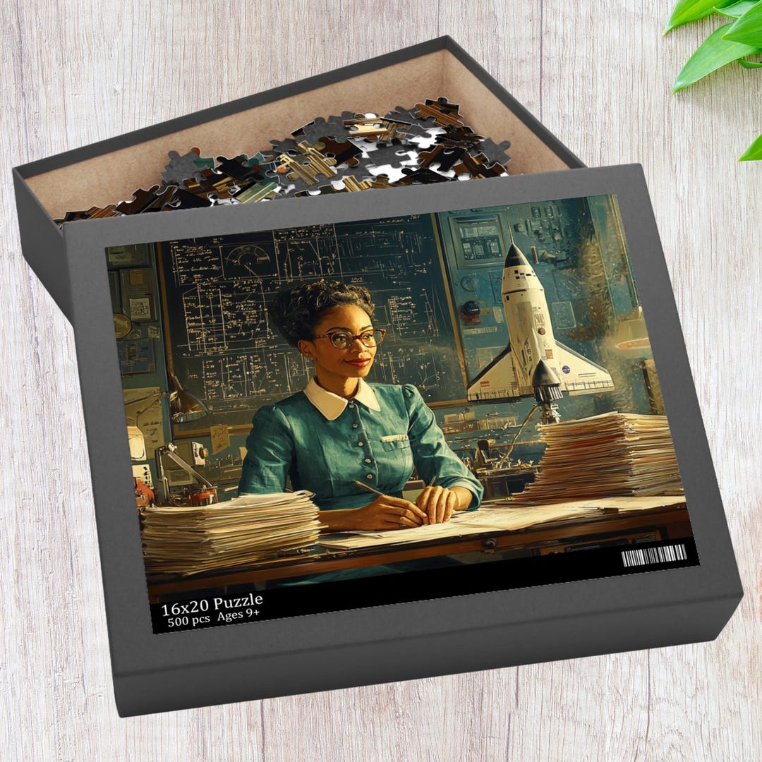 Katherine Johnson 500 Piece Abstract Puzzle, Black Artwork NASA ...
