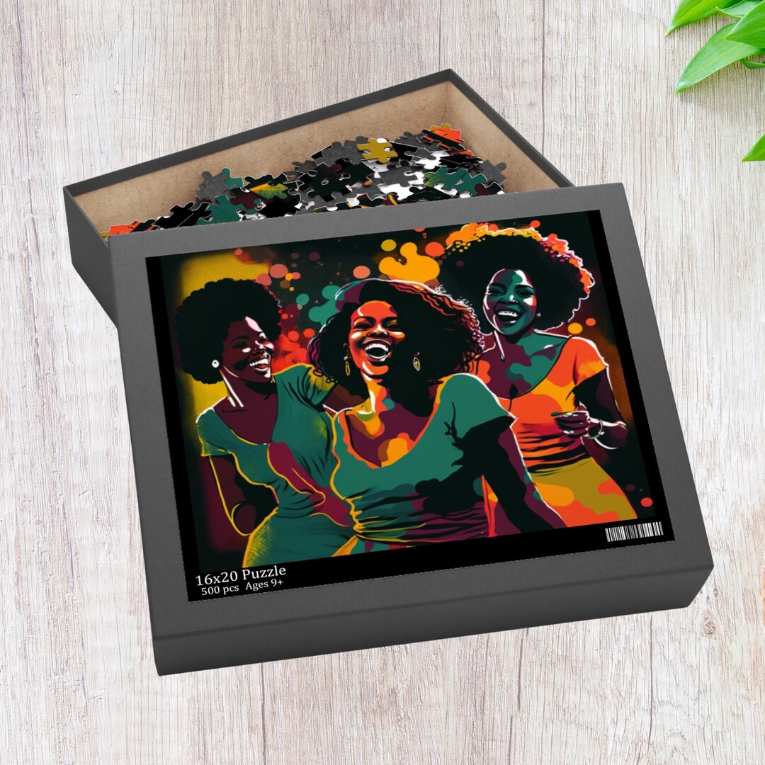 Black Women Friends Art Puzzle, African American Jigsaw Puzzle, Family ...