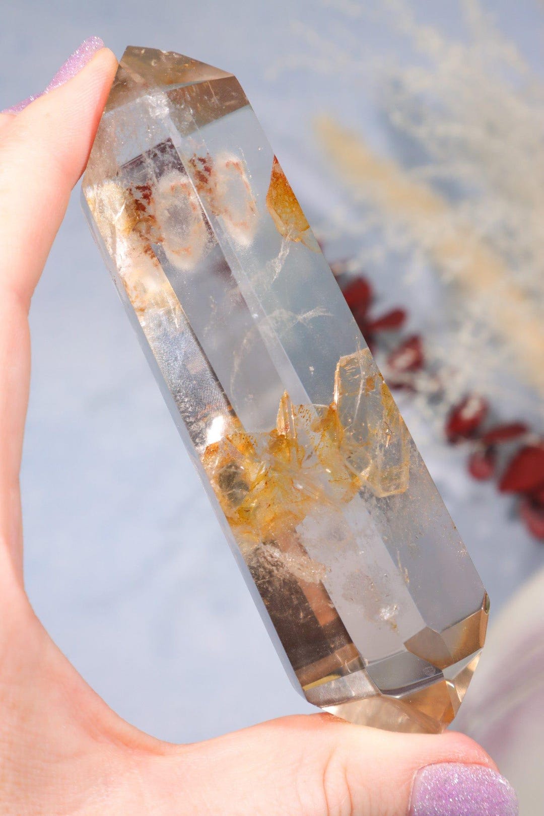 Smokey Quartz Point: Grounding Crystal With Iron Inclusions (11cm) - Etsy