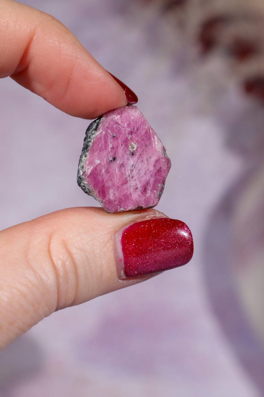 Natural Rough Ruby 2cm | Hexagonal Red Corundum Specimen - Etsy