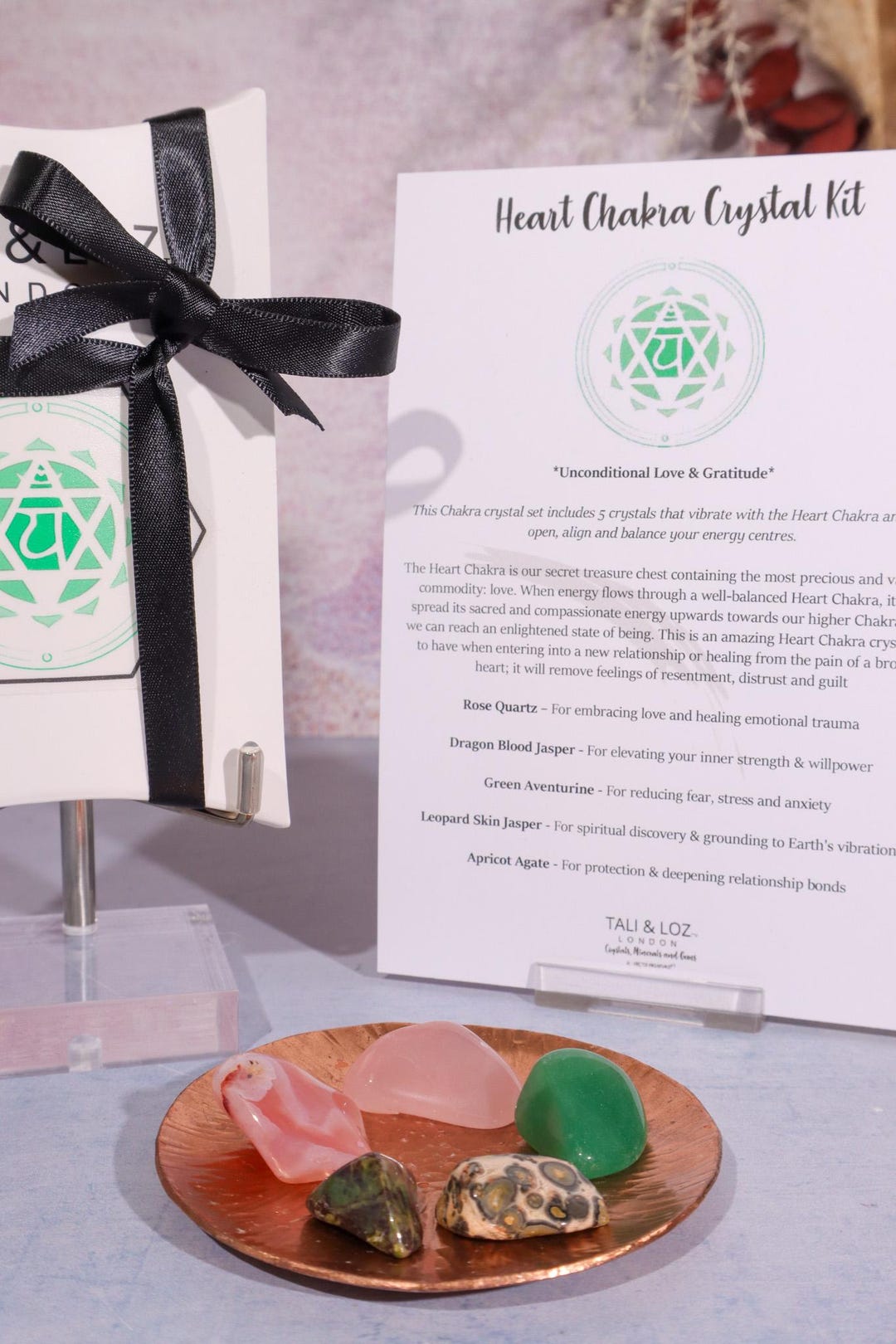 Heart Chakra Crystal Healing Set, Ethically Sourced Crystals - Etsy