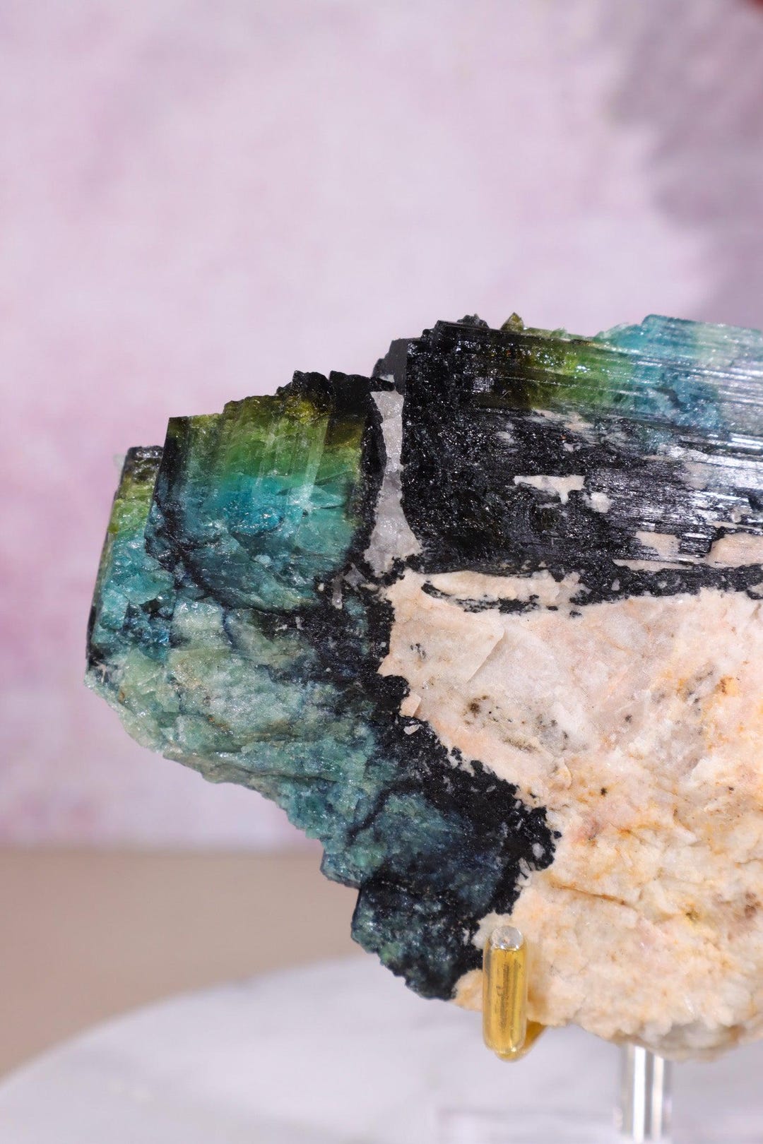 Multicolour Tourmaline Specimen 271g, Natural Crystal Quebec Canada ...
