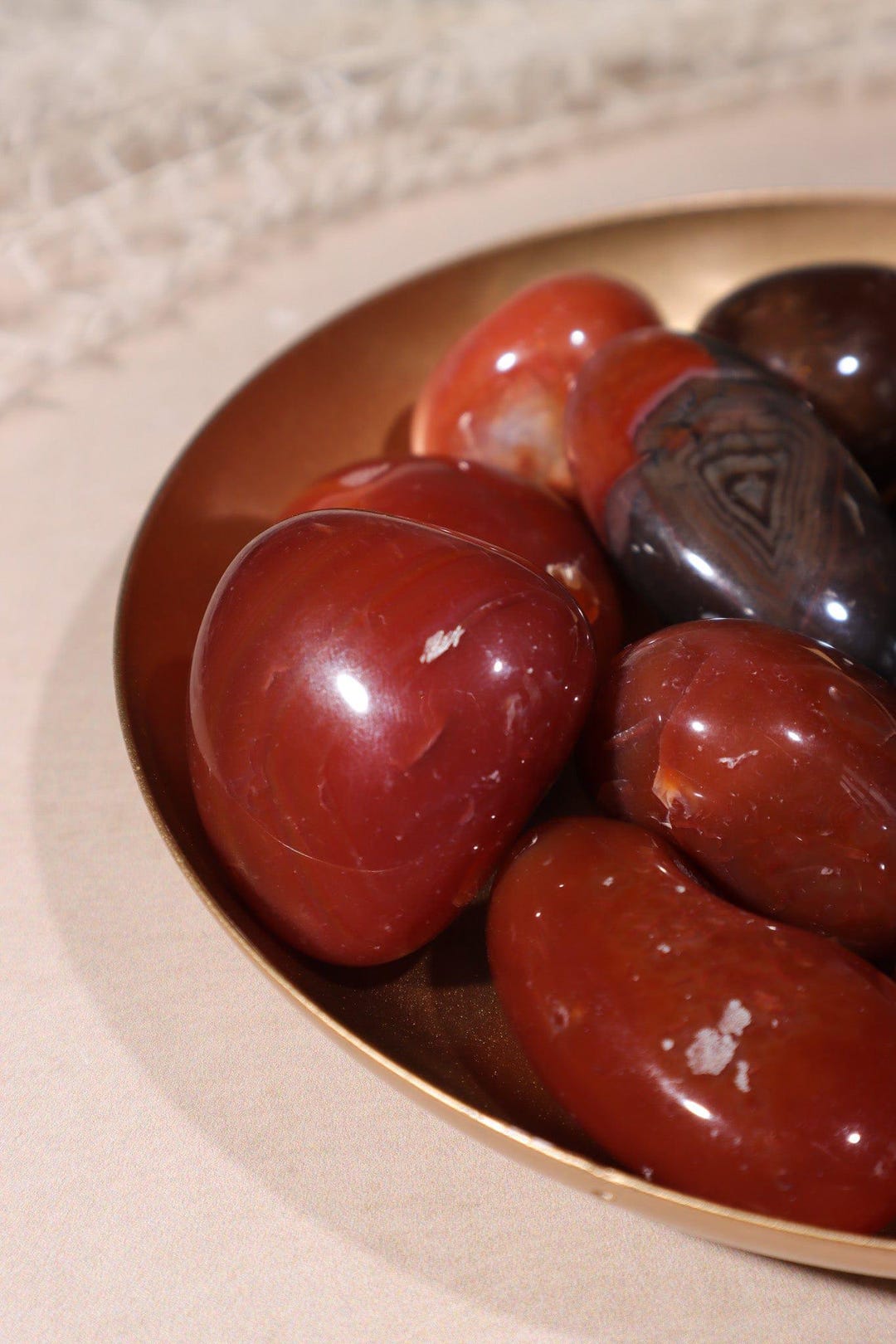 Carnelian Tumblestones Large, Polished Carnelian Gemstone - Tumbled ...