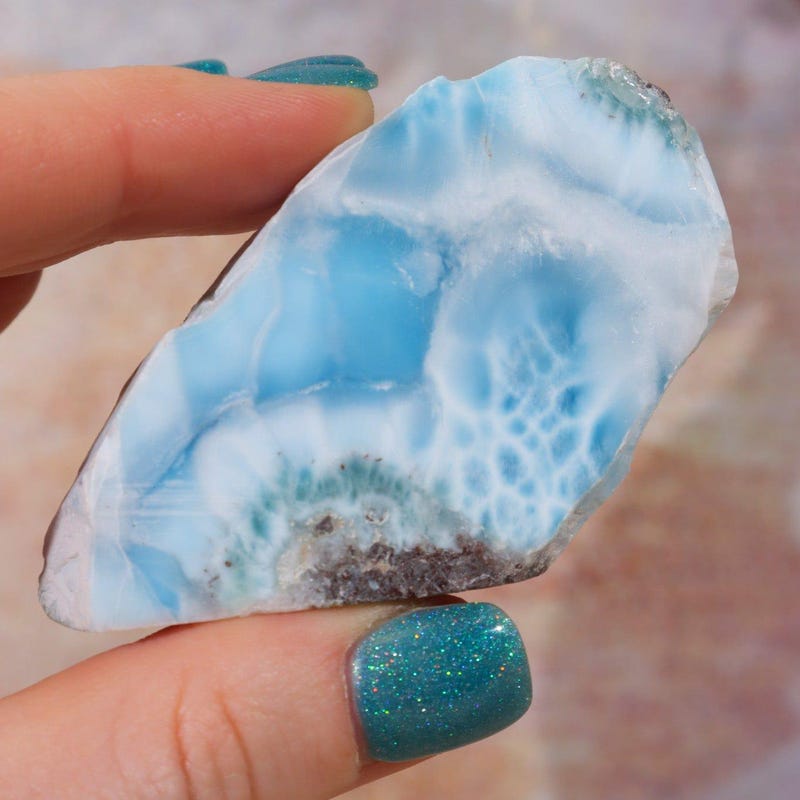 Pectolite Larimar Beads - Etsy UK