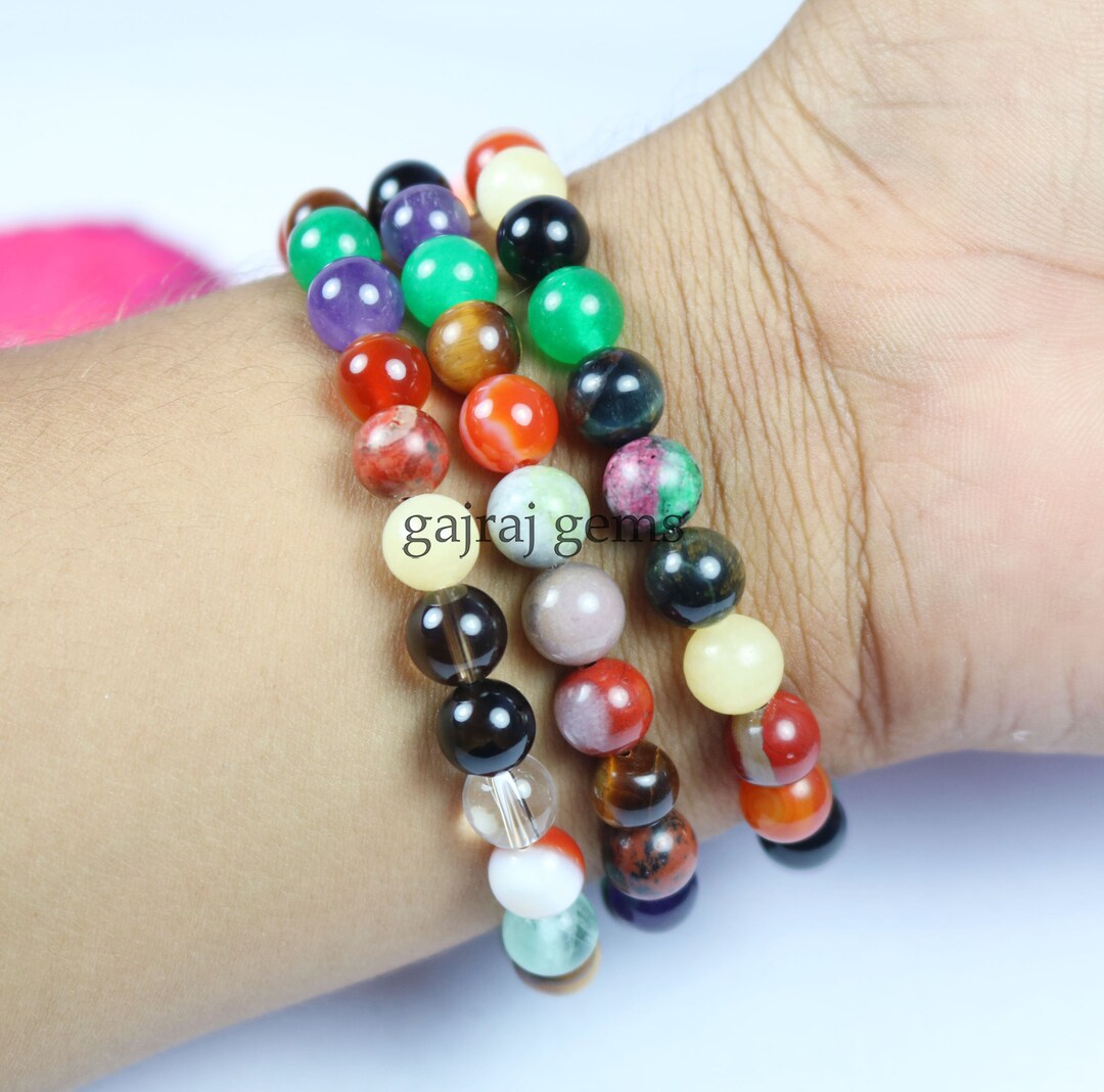 Exclusive Arrive !! Natural Multi Jasper Gemstone 8mm Smooth Beads ...