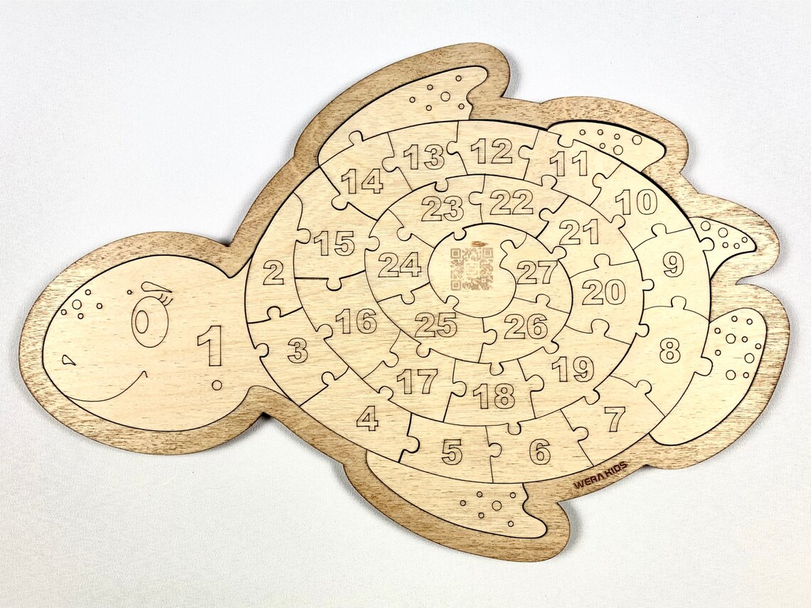 Numbers Puzzle Turtle, Learning Numbers Puzzle, Wooden Numbers Puzzle ...