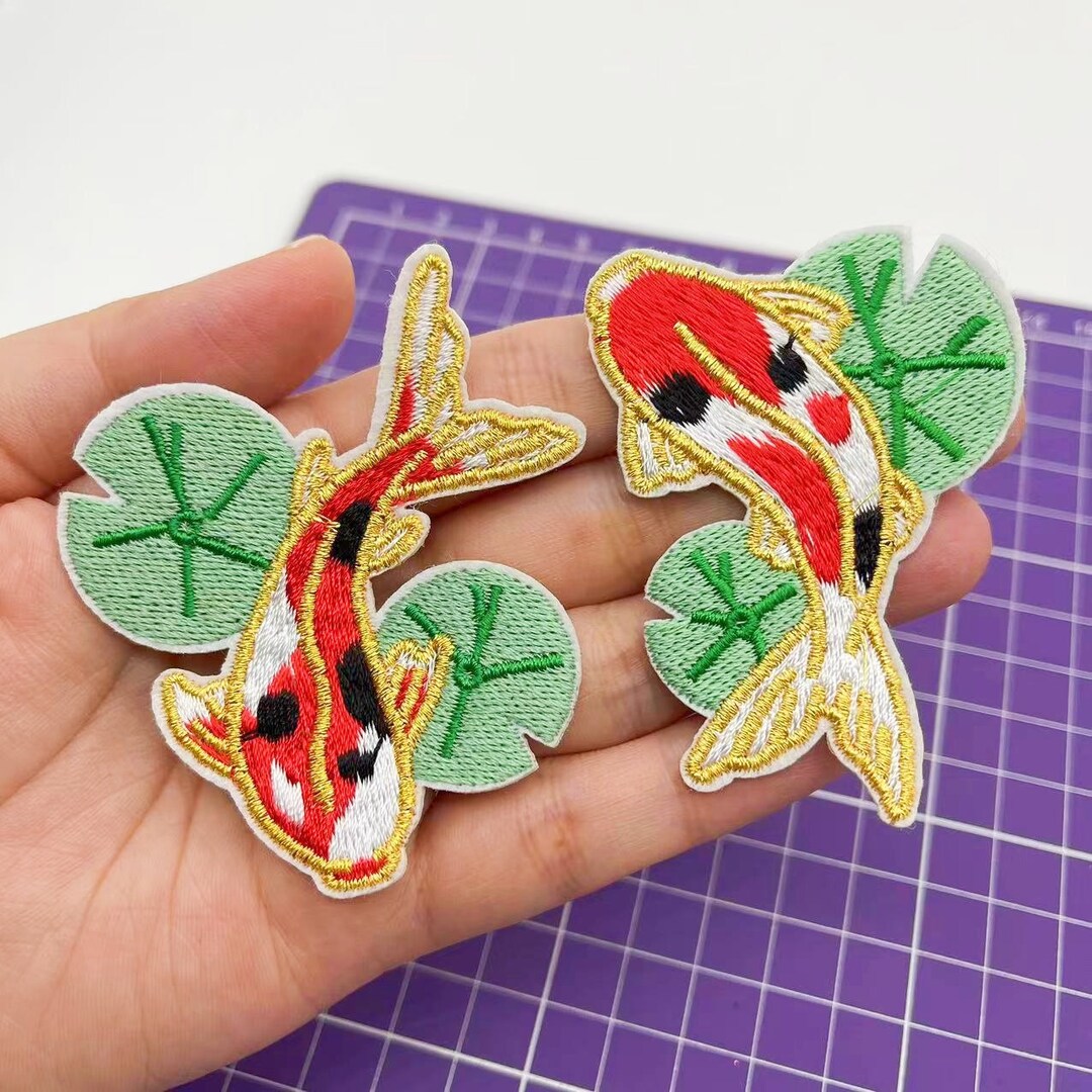 Embroidered Fish Iron on Patches Diy Patch for Clothing Coat T-shirt ...