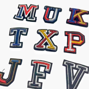 3D Letters Embroidery Sew on Applique Patches English Alphabet Name ...