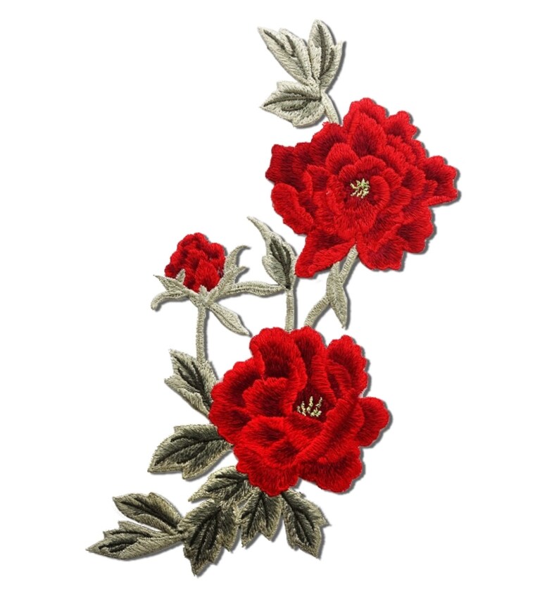 New Floral Embroidery Patch Sew on Patches Diy Lace Fabrics Applique ...