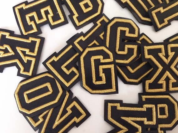 Leather Letters Embroidered Sew on Patch for Clothing Alphabet - Etsy