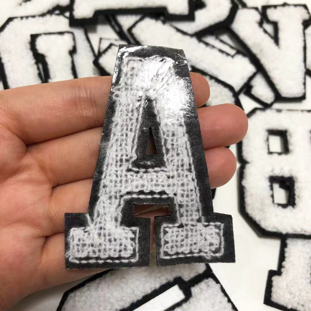 White English Letters Alphabet Chenille Embroidered Patches | Etsy