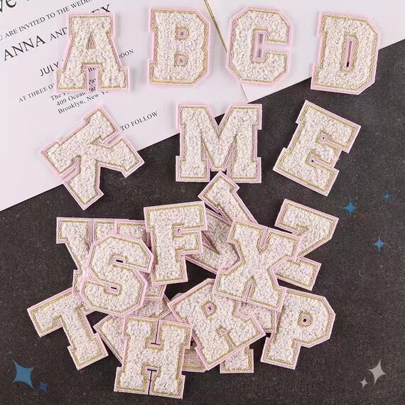 Pink Letters Chenille Embroidered Iron on Patch Applique Diy - Etsy