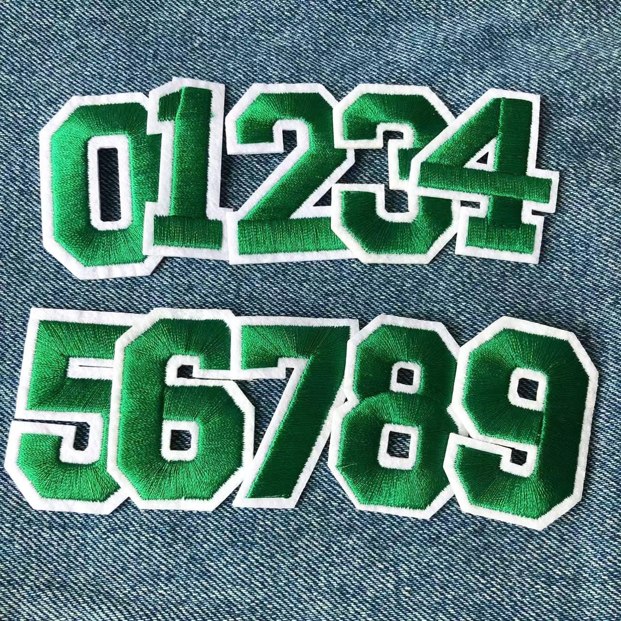 Color Number Embroidered Iron on Patch Applique Diy Badge Patches for ...