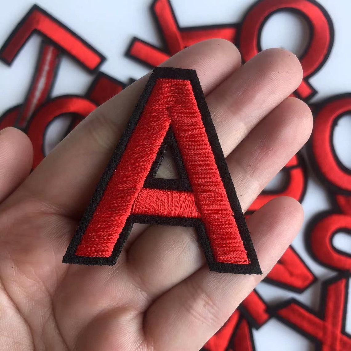Red Embroidered Letter Patches for Clothing Bags Diy Iron on - Etsy
