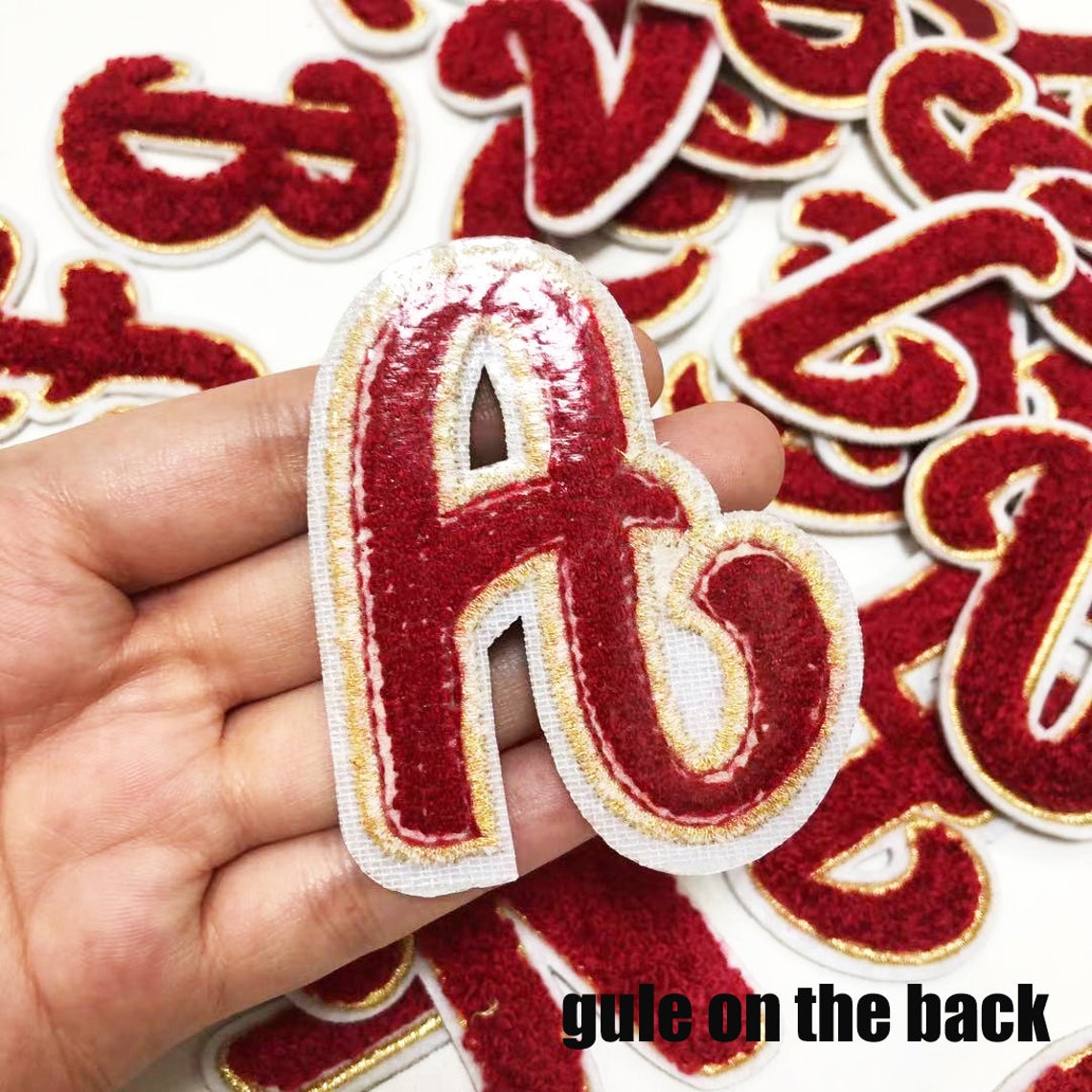 Chenille Embroidered English Letters Alphabet Iron on Patches for ...